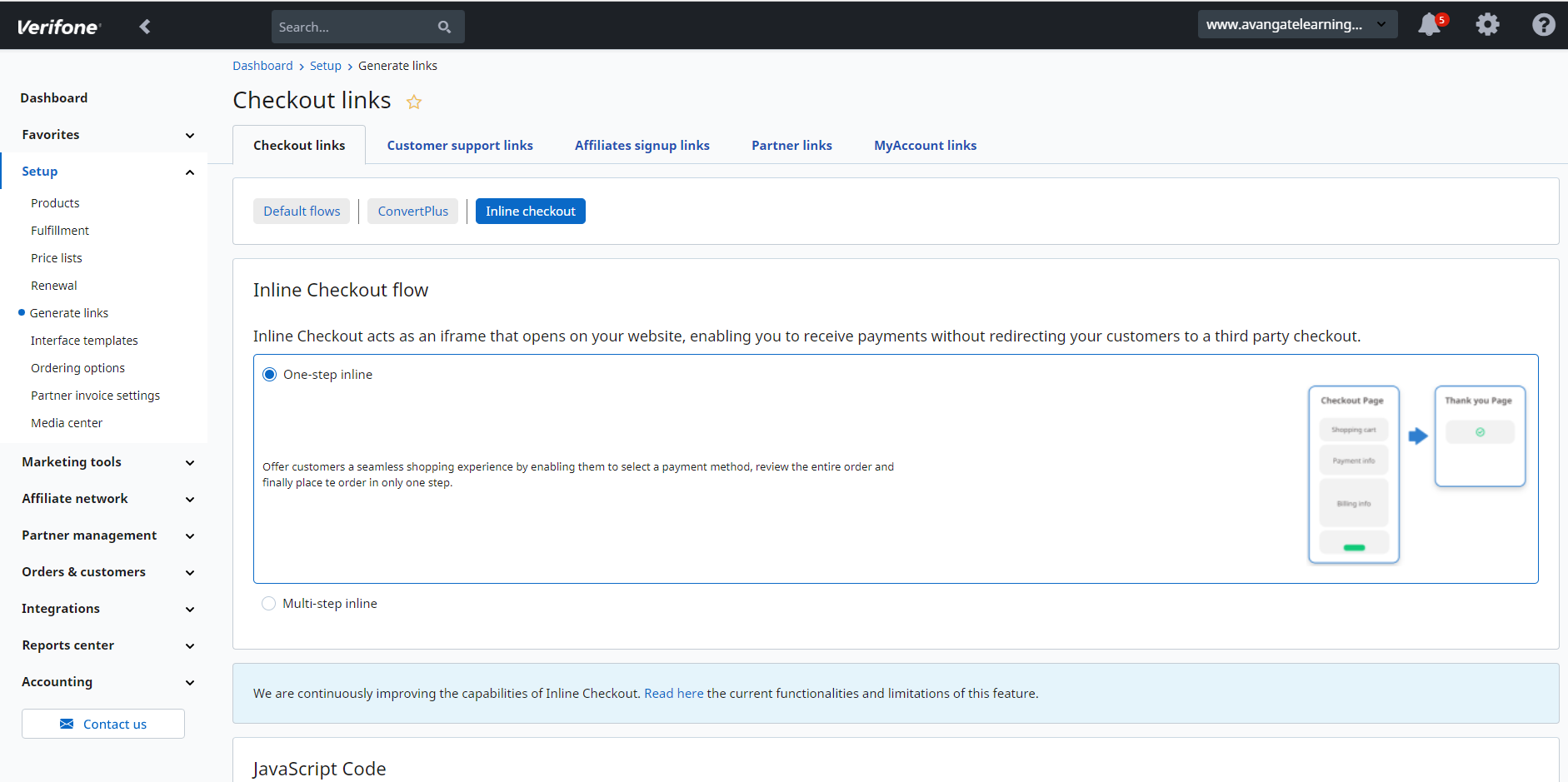 InLine Checkout ordering engine | Documentation | 2Checkout